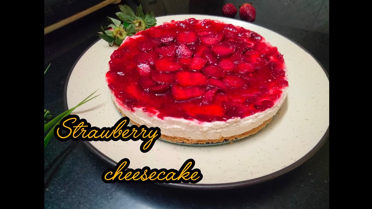 No Bake Strawberry Cheesecake || Recipe with paneer || Only with 3 ...