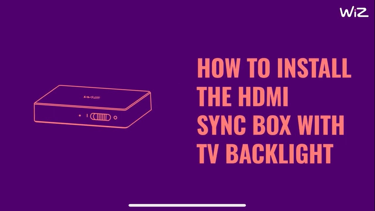 How to set up the WiZ HDMI Sync Box with TV Backlight - YouTube