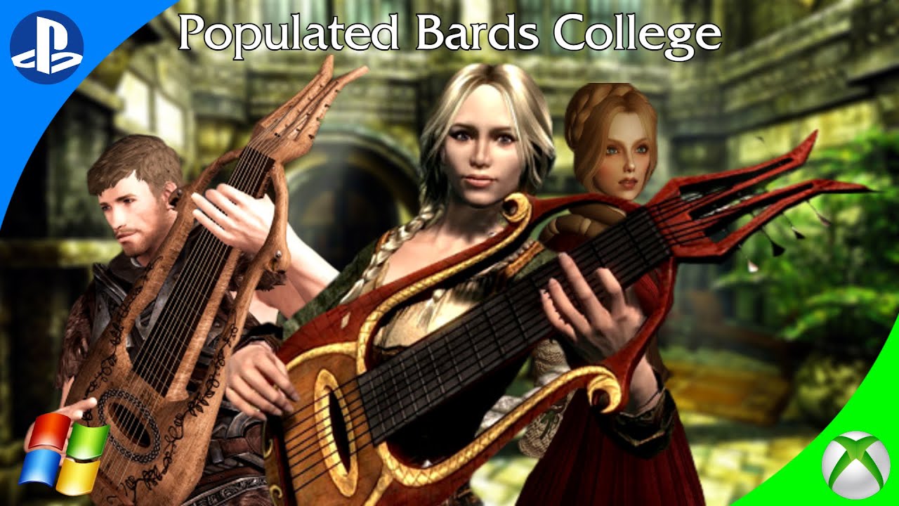 Skyrim Mod: Populated Bards College (PS4/XBOX1/PC) - YouTube
