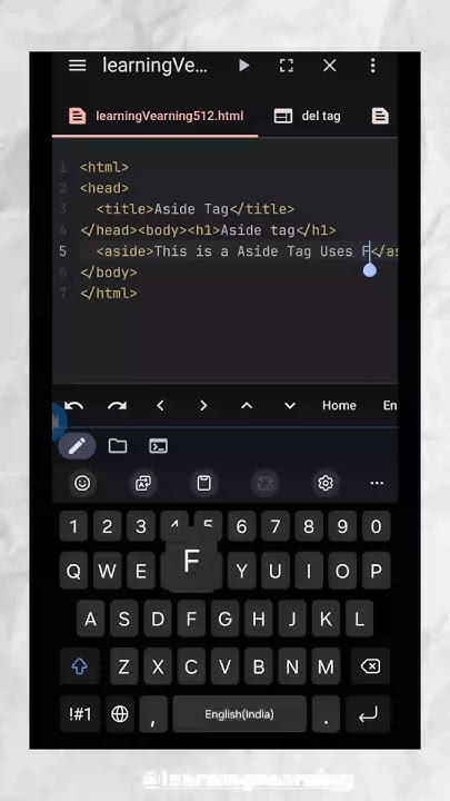Aside Tag In Html Coding Webdesign Webcoding Webdevelopment Tutorial Htmlcss Youtube