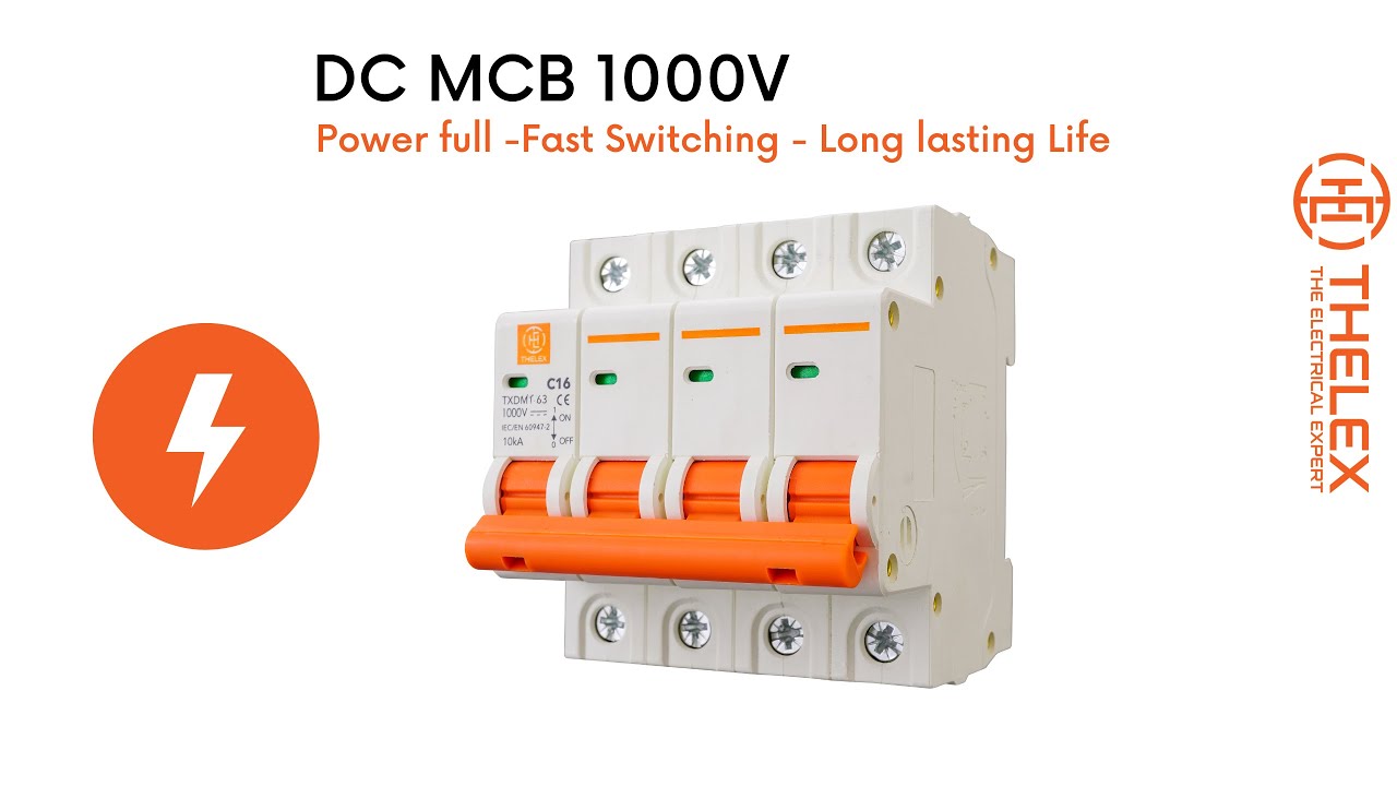 1000V 4P DC MCB - 1000V Solar DC MCB - 1000V PV DC MCB - THELEX DC MCB ...