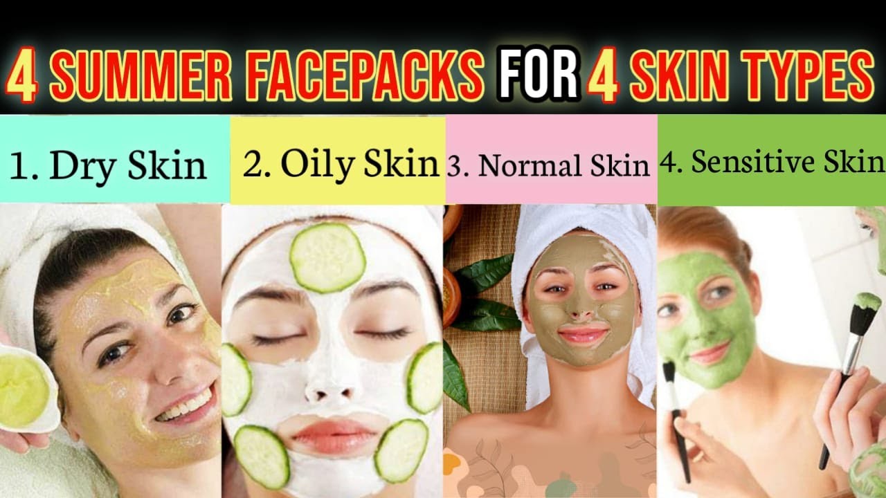 4 Summer Face Packs For All Skin Types|| Glass Skin|| LiveWisely🙃 - YouTube