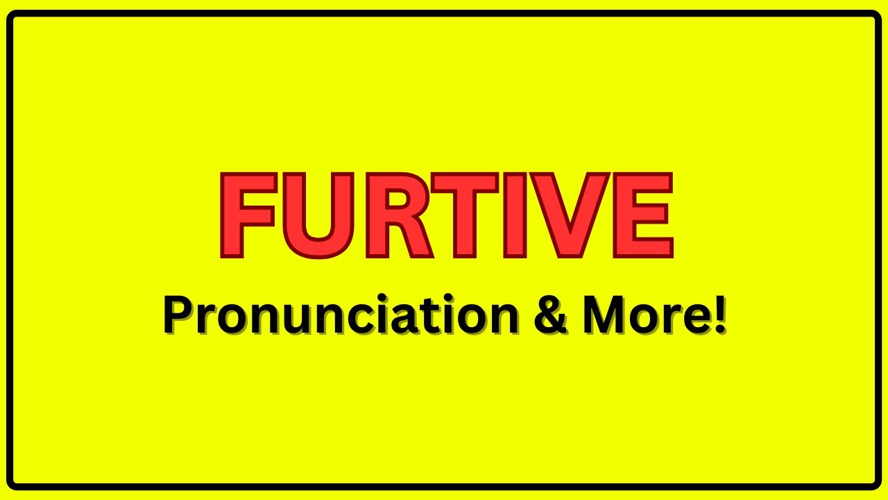 Meaning of Furtive | Pronunciation of Furtive | Furtive In a Sentence ...