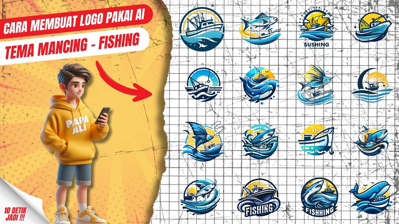 Cara Membuat Logo Menggunakan AI (Artificial Intelligence) Tema Mancing ...