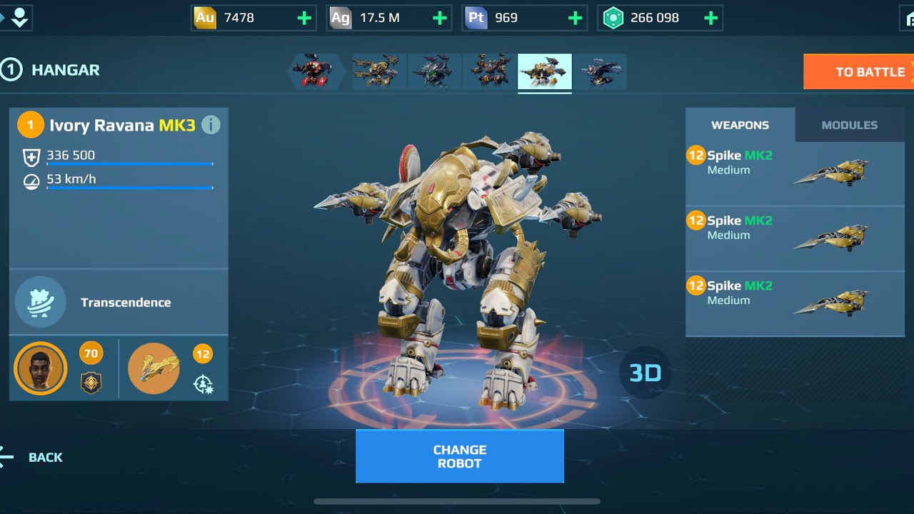 Ivory Ravana Spike | The super Killer | War Robots Gameplay - YouTube