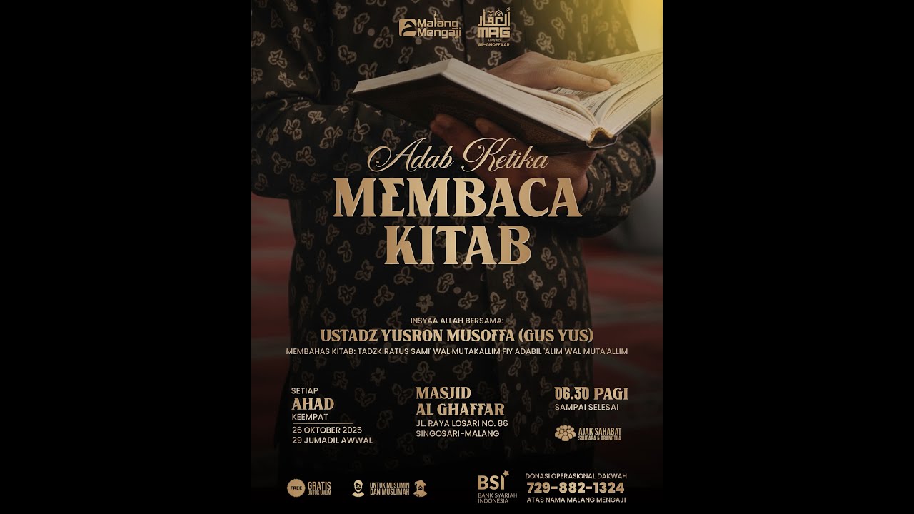 Adab Membaca Kitab - Ustadz Yusron Musoffa (Gus Yus) - YouTube