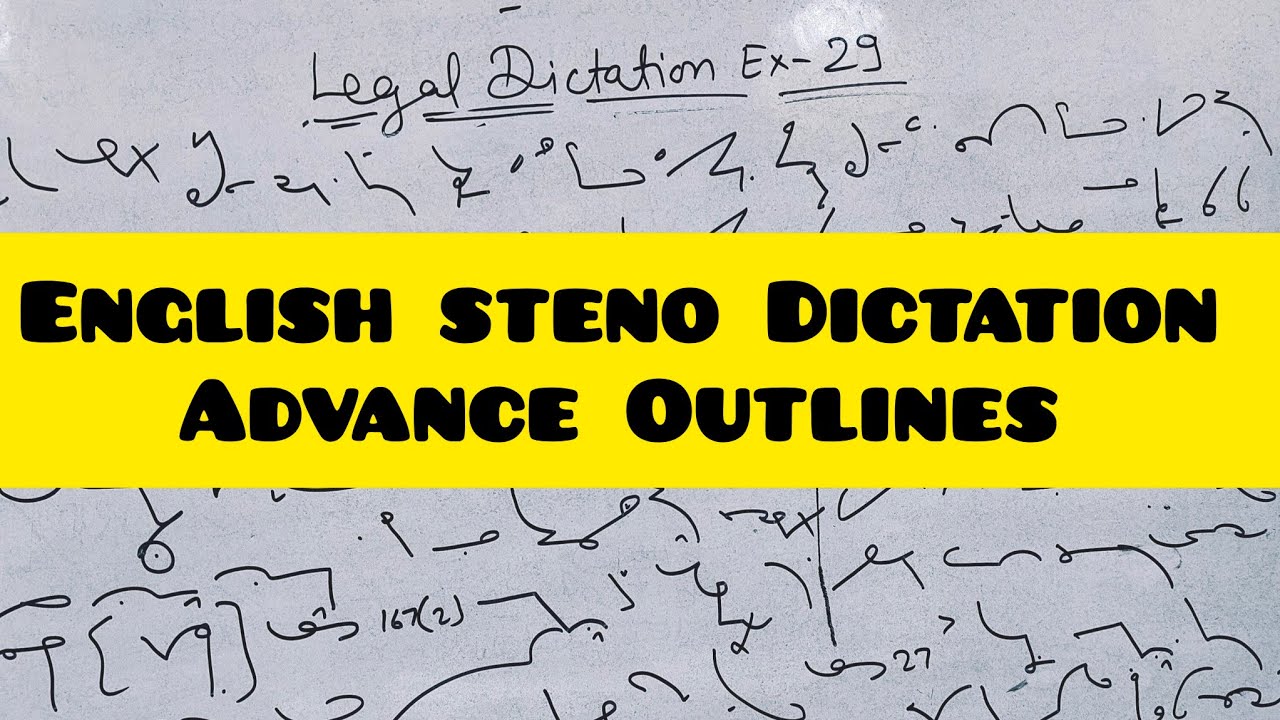 English Steno Dictation Outlines | English Advance Outline Exercise 70 ...