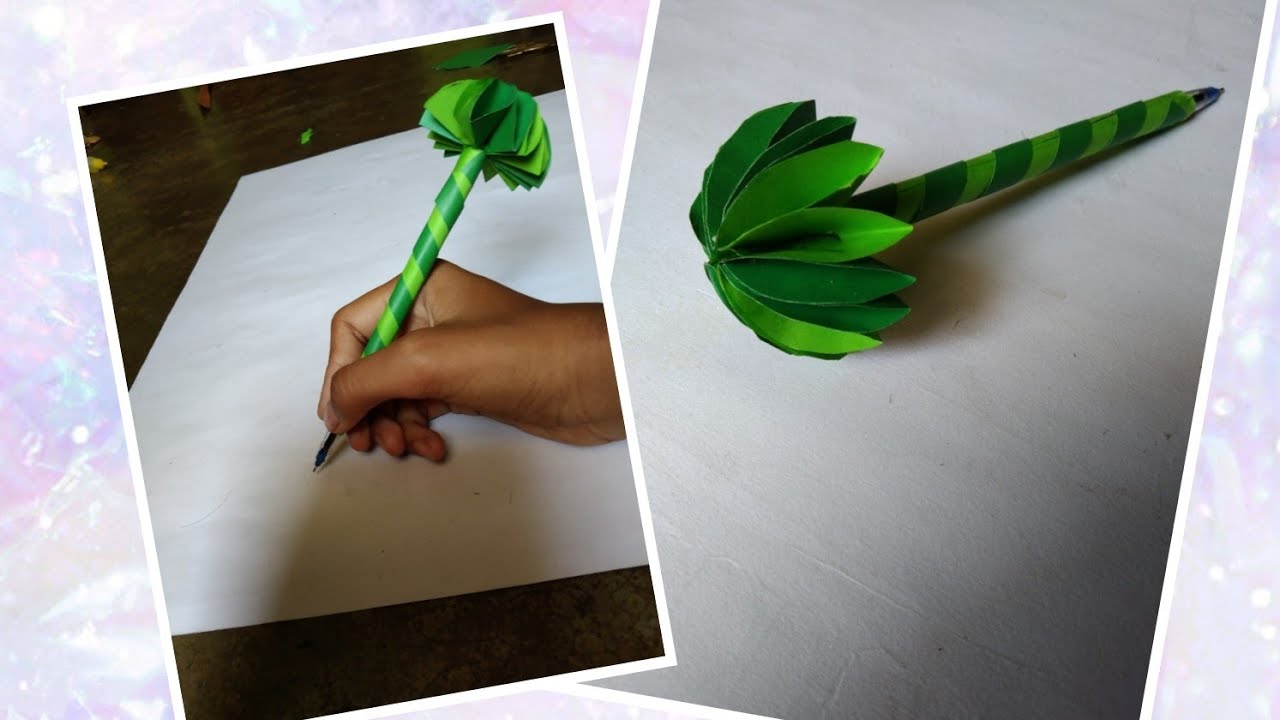 diy Home made pen decor at home easy with paper ...... - YouTube