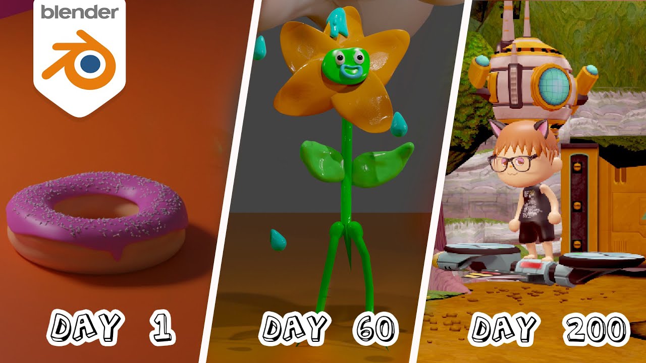 My Year 1 Blender Progression! (beginner to amateur) - YouTube