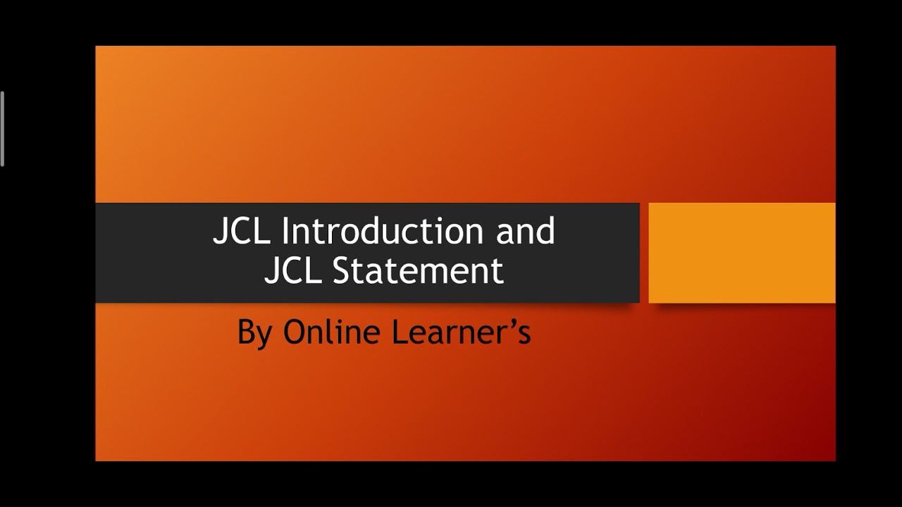 #JCL JCL introduction and JCL statement #mainframe - YouTube