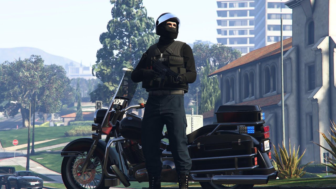 GTA 5 Online | Motorcycle Cop Outfit tutorial - YouTube