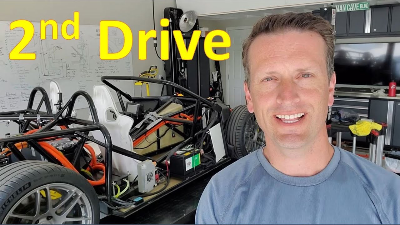2nd drive - Electric Supercar, DIY Tesla Roadster - YouTube