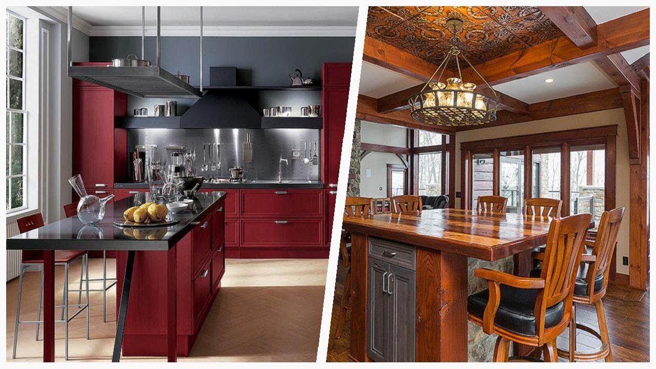 75 Kitchen With Red Cabinets And Two Islands Design Ideas You'll Love 🎀 ...