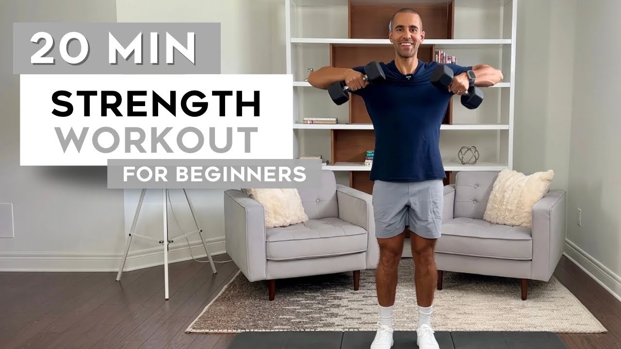 20-MINUTE STRENGTH WORKOUT FOR BEGINNERS // Low Impact - joint friendly ...