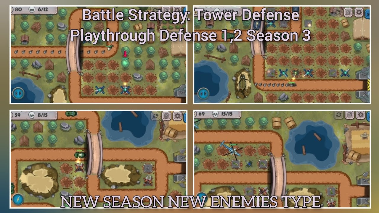 NEW ENEMY: HELICOPTER!!! Battle Strategy: Tower Defense Defense 1,2 ...