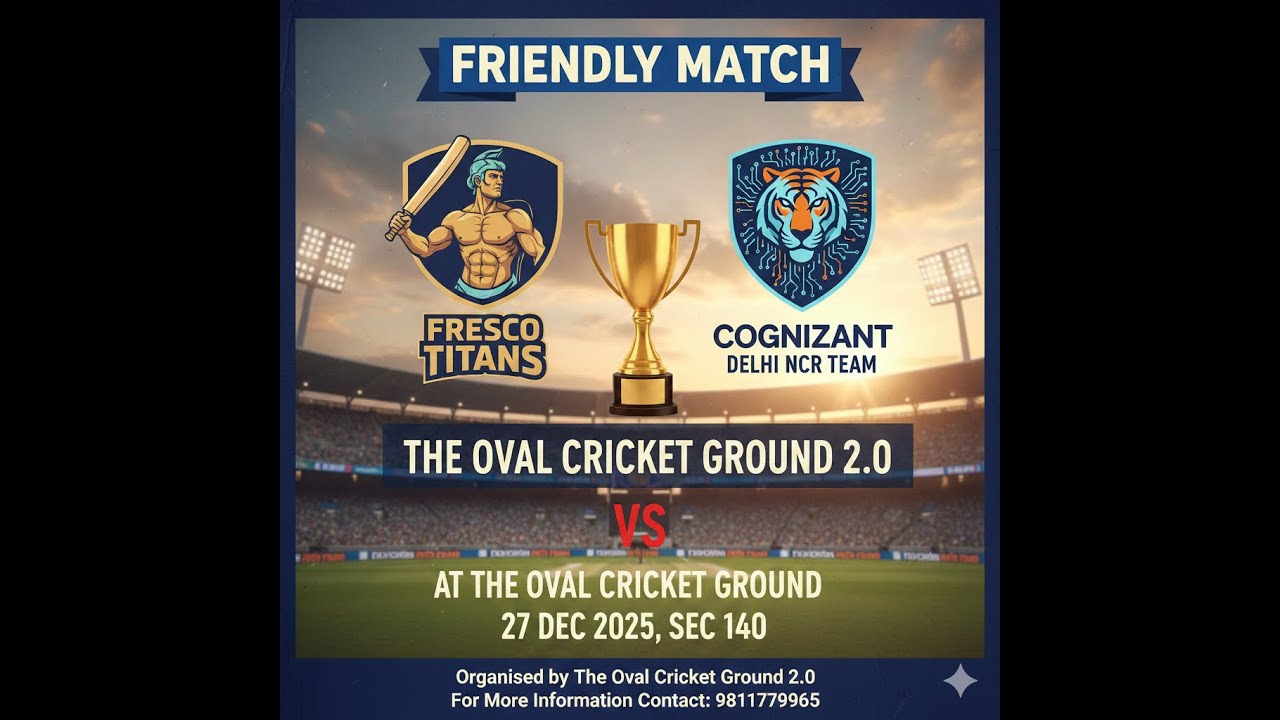 Fresco titans VS Cognizant Delhi NCR Team (Friendly Match) Organised by ...