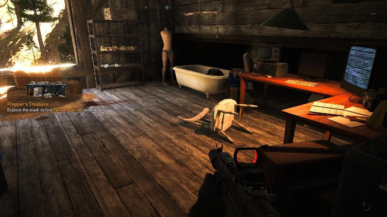 Far Cry 5 Haunted Barn Prepper stash - YouTube