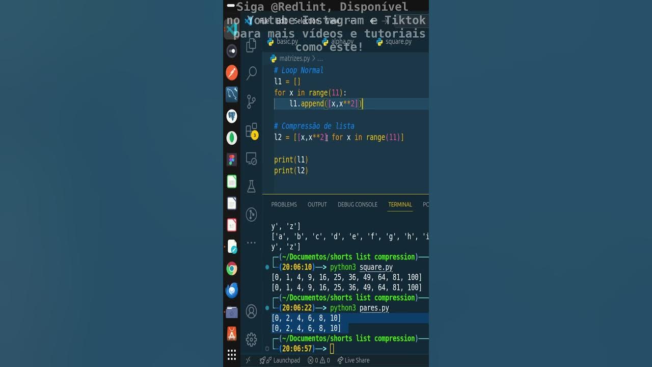 O que é COMPRESSÃO DE LISTAS em Python? Aprenda em menos de 3 minutos ...