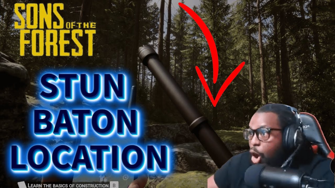 Sons Of The Forest - Stun Baton Location - (Forest Crash Sight Spawn) - YouTube