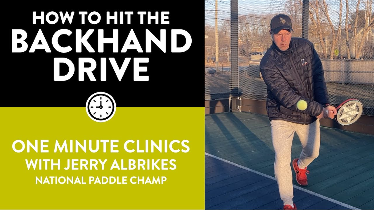 One-Minute Paddle — How To Hit The Backhand Drive! - YouTube
