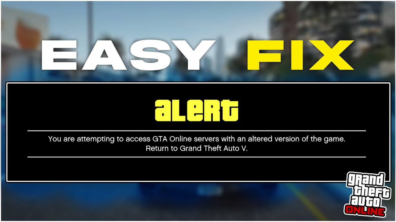 FIX ALTERED VERSION ERROR IN GTA V! - YouTube