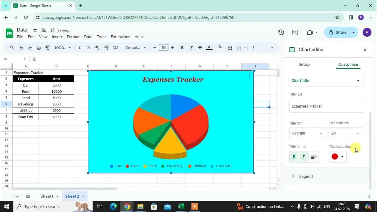 How To Customize Pie Chart In Google Sheets - YouTube