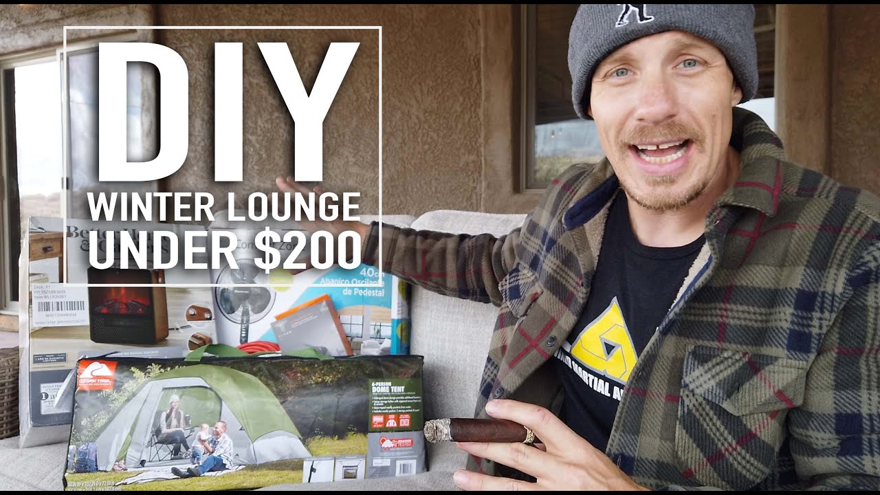 DIY Winter Cigar Lounge Under $200 - YouTube