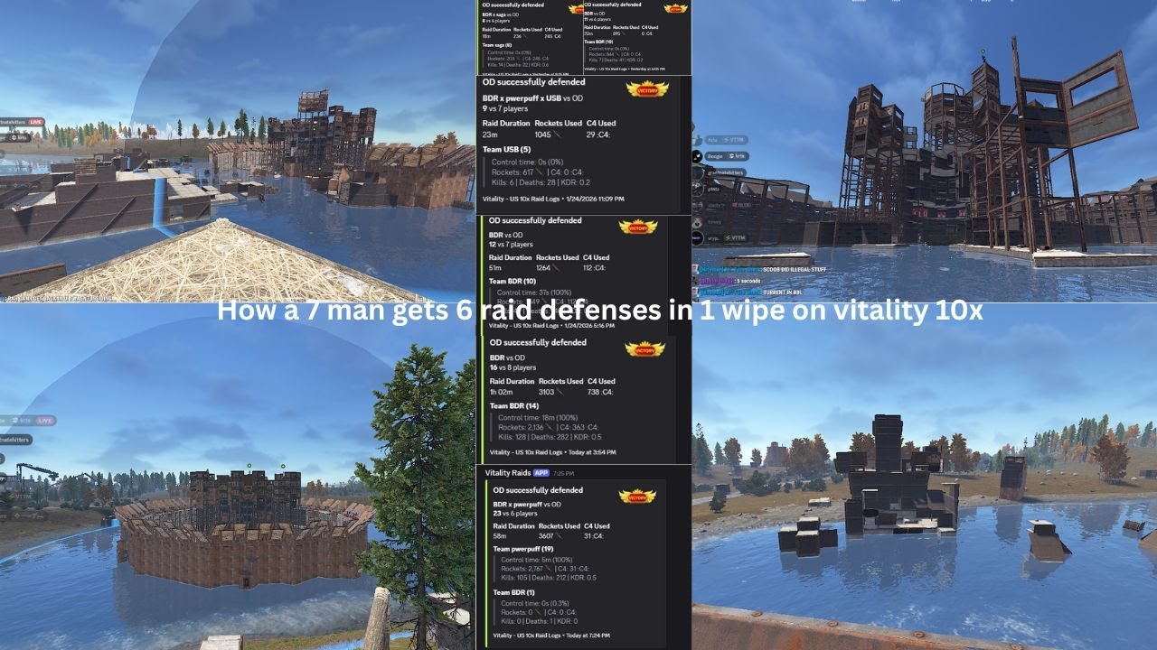 This is how a bounty friend group defends 6 raids in 1 wipe on vitality ...