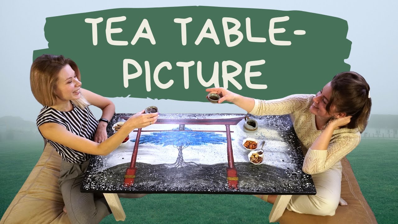 DIY tea table ☕ Made out of concrete and wood! How to make tea table ...
