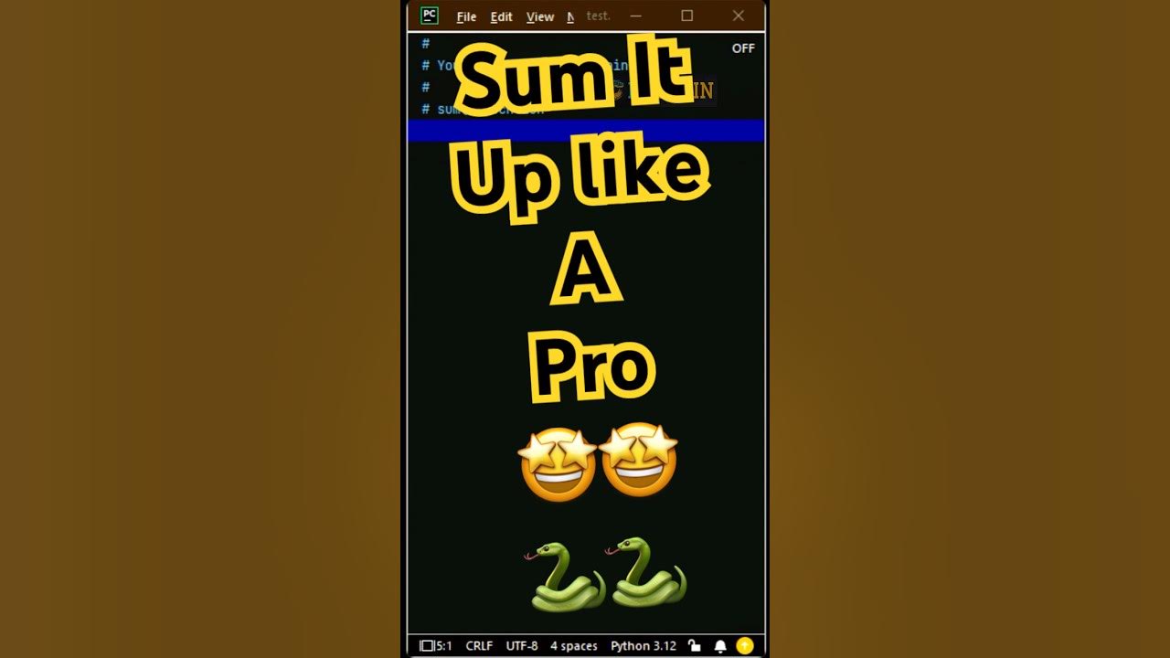 Master the Python sum() Function in 50 Seconds: Easy Guide for Beginners - YouTube