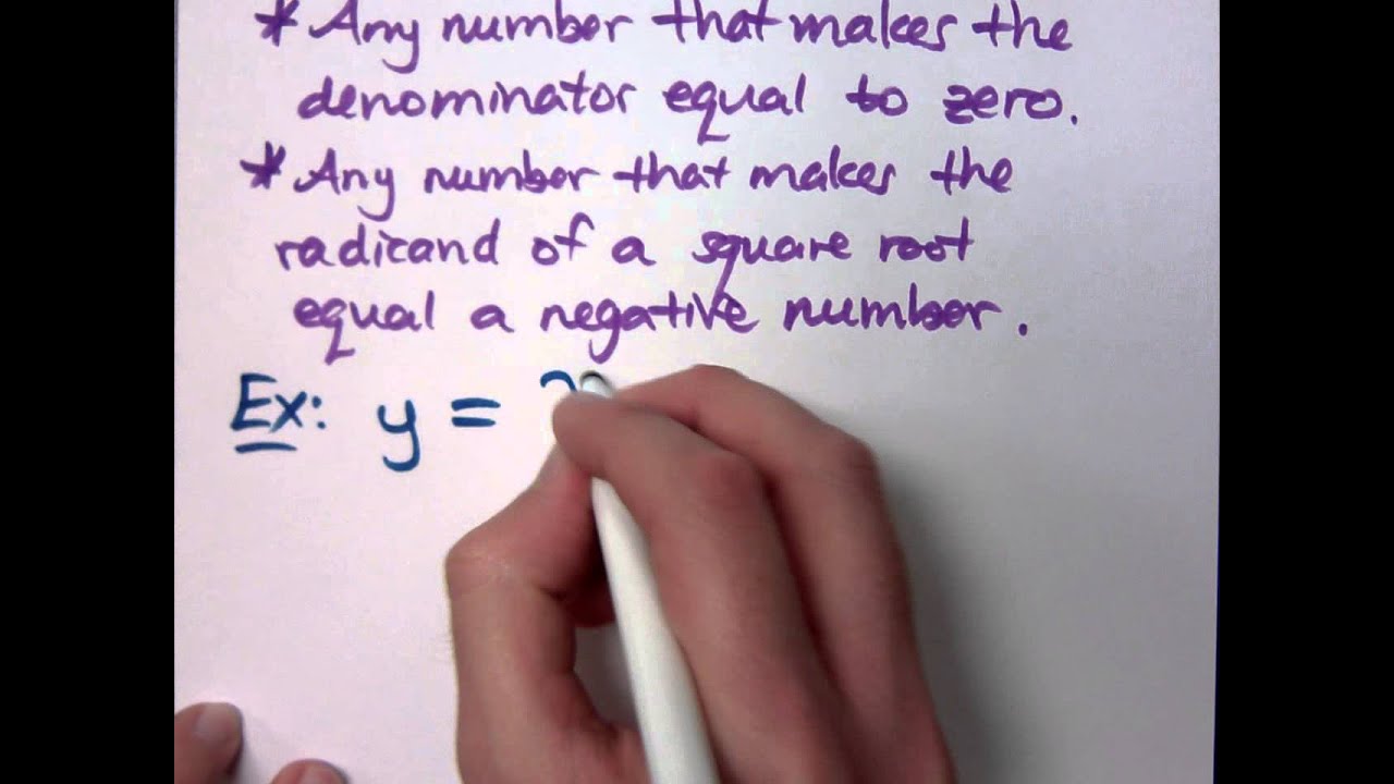 College Algebra - Part 67 (Domain Restrictions) - YouTube