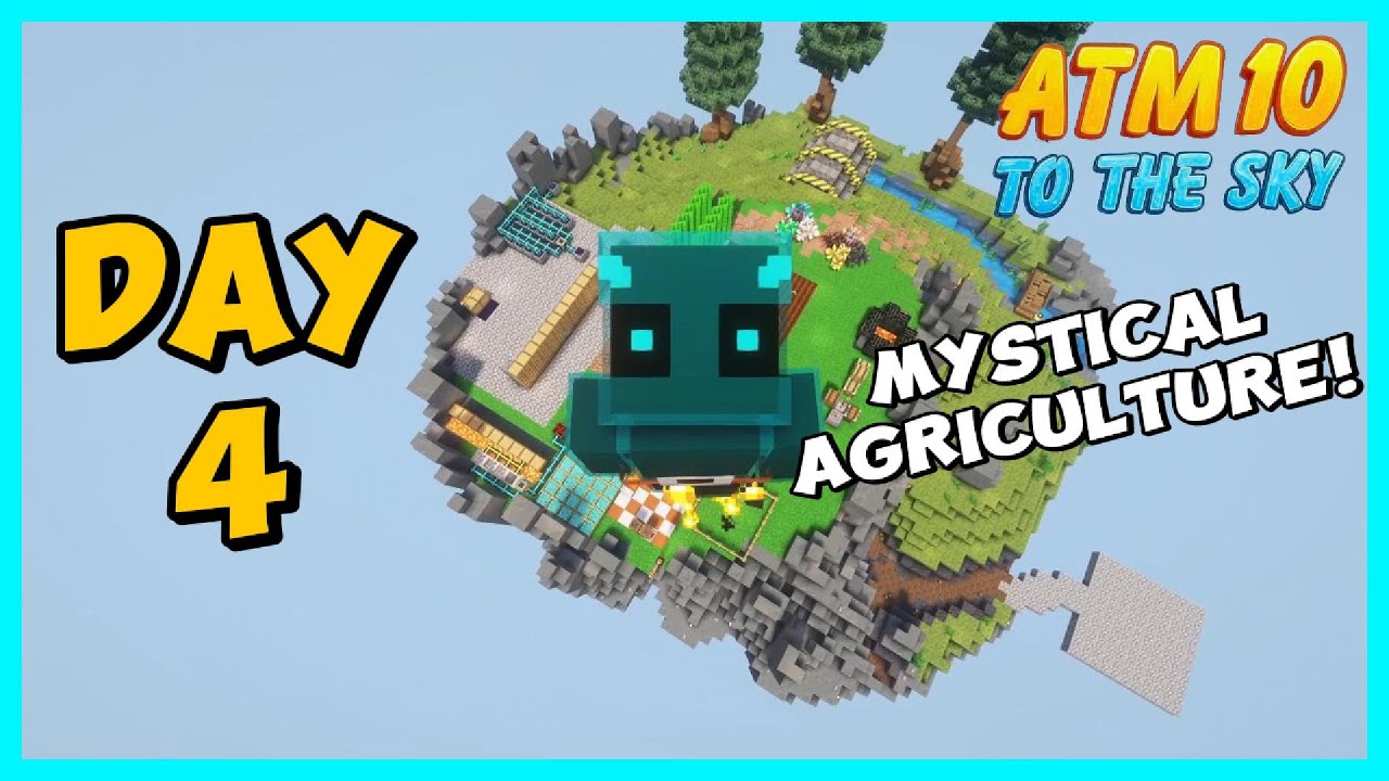 ATM10 To The Sky Ep4 – Mystical Agriculture & Power! (Growth, Auto ...