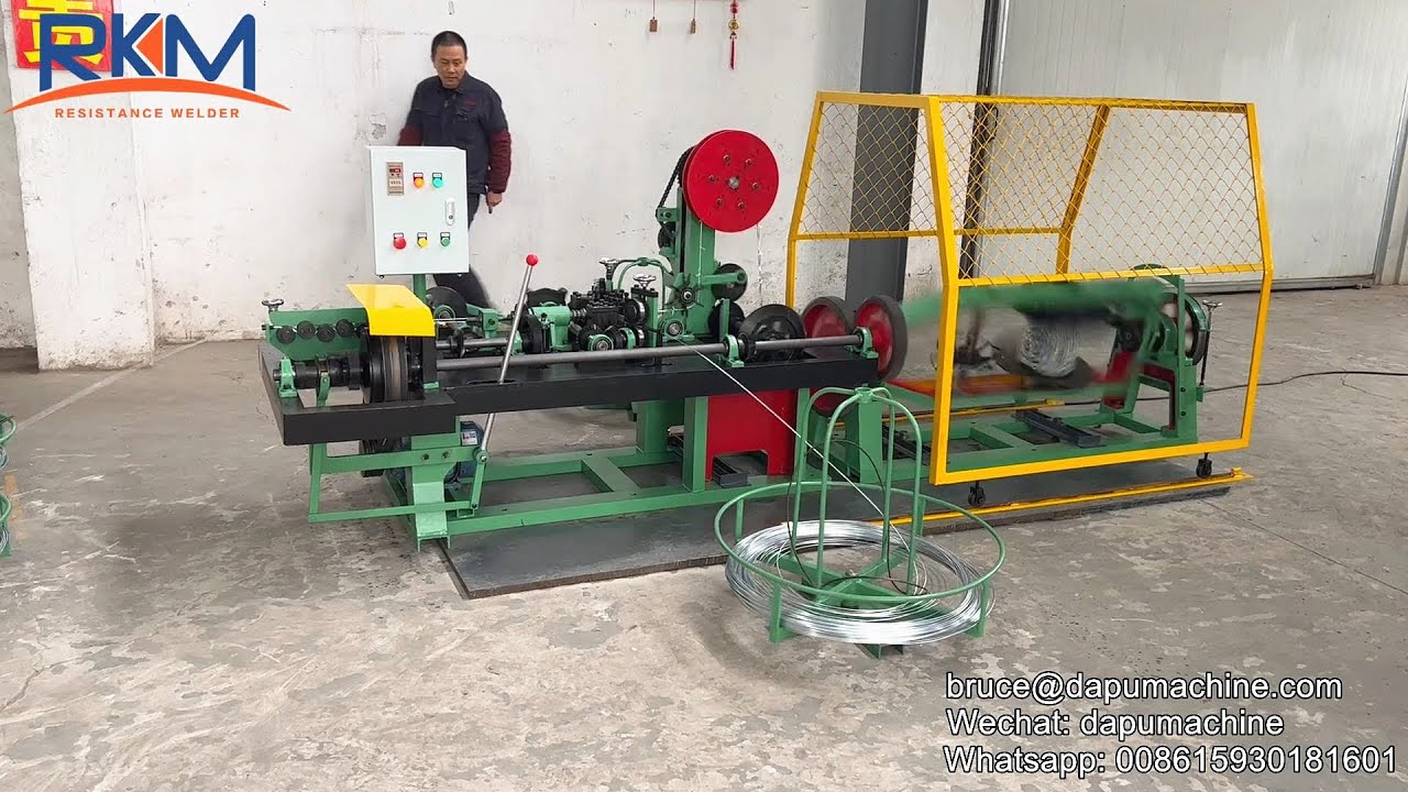 (Colour custom made) CS-A barbed wire fencing making machine ...