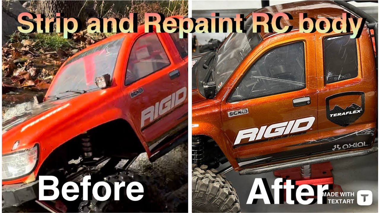 How to strip and repaint an RC body. SCX6 Honcho - YouTube