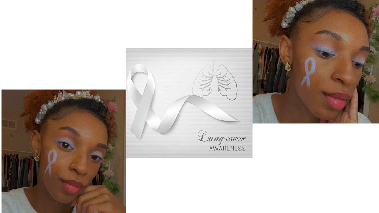 Lung Cancer Awareness Makeup Look - YouTube