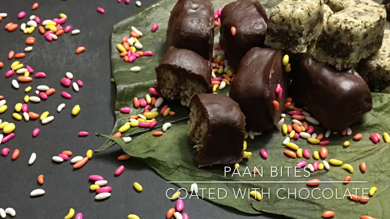 Paan bites, coated with melted chocolate, perfect mouth freshener ...