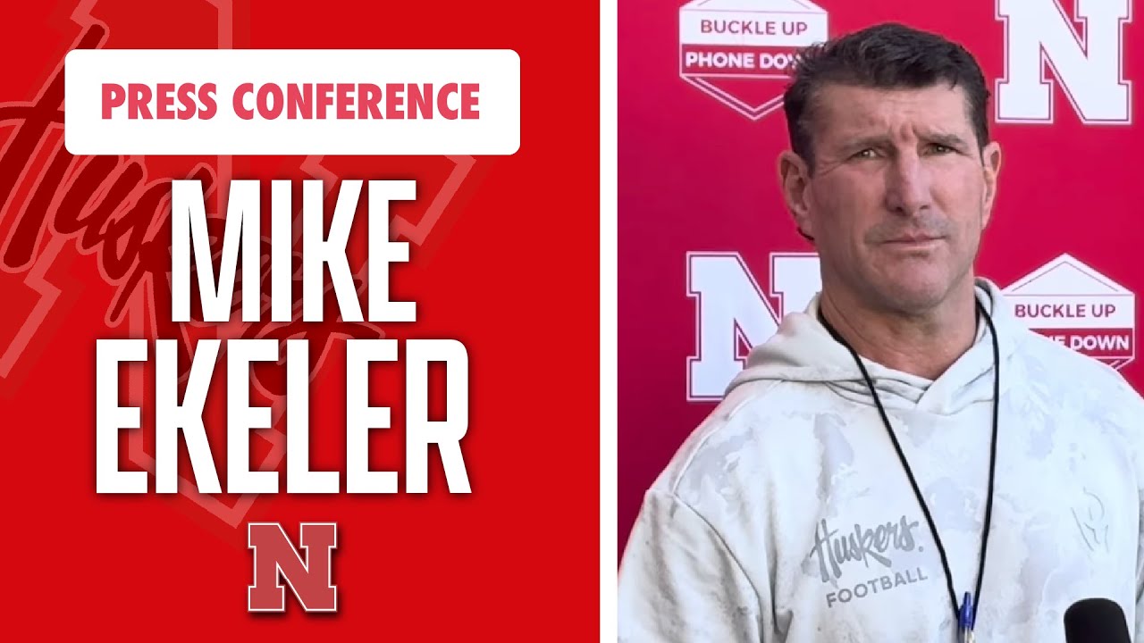 Nebraska football special teams coordinator Mike Ekeler speaks from Las ...