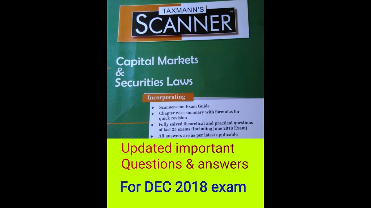 CS executive | capital market and security law taxman scanner | how to ...