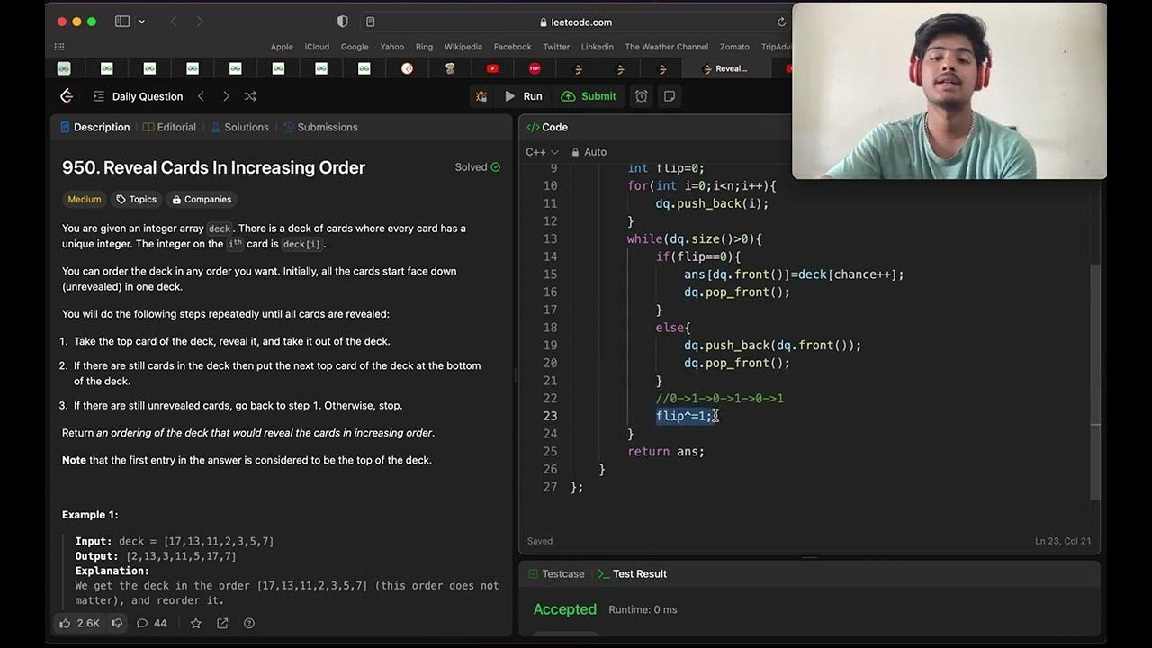 950. Reveal Cards In Increasing Order | Queue | Simulation|Brute to Optimal Asked By Amazon ...