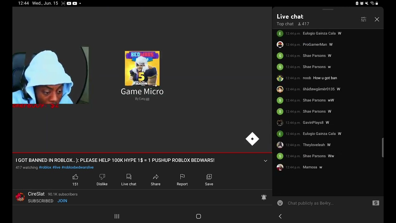 @CireSlat being unbanned but got banned again 😂 - YouTube
