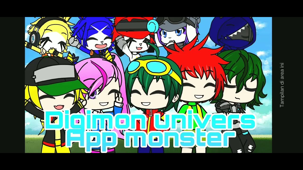 aku buat karakter digimon univers app monster versi gacha club - YouTube