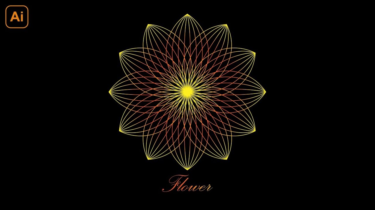 How To Create An Amazing Flower in Illustrator | Rotate Tool Part 2 ...