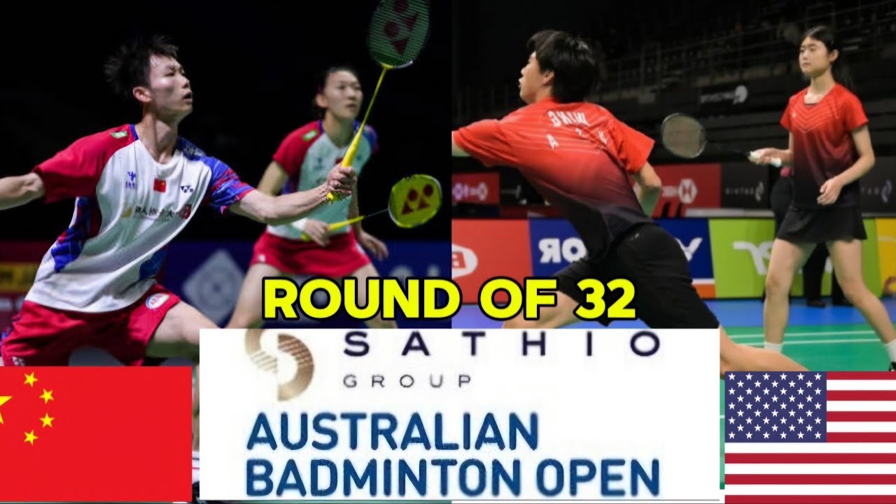 Jiang Zhen Bang/Wei Ya Xin (CHN) VS Linden Wang/Eva Wang (USA) R32 Badminton Australian Open ...