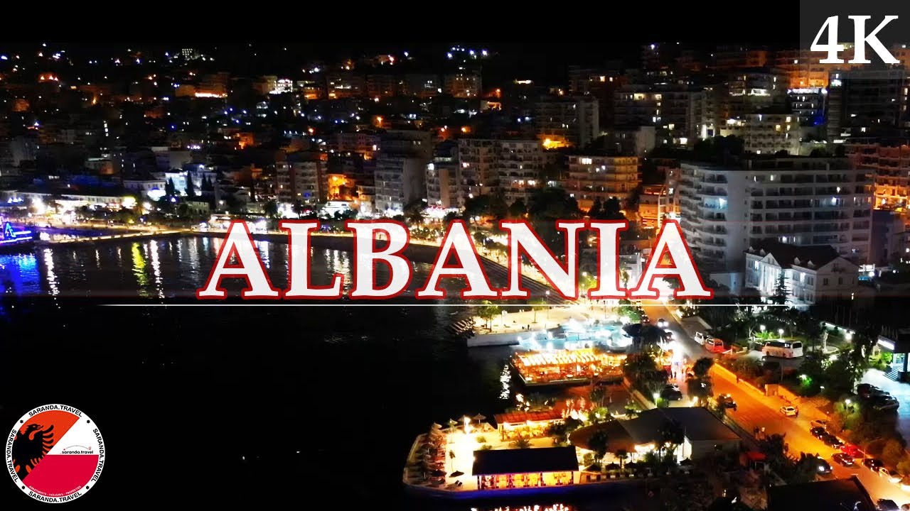 Saranda at night (Drone 4k Video) #saranda #albania - YouTube