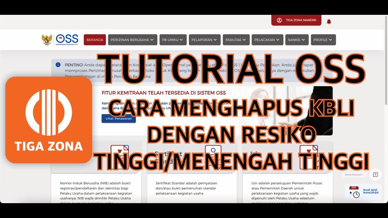 TUTORIAL OSS: Cara Menghapus KBLI di Menu Pembatalan - YouTube