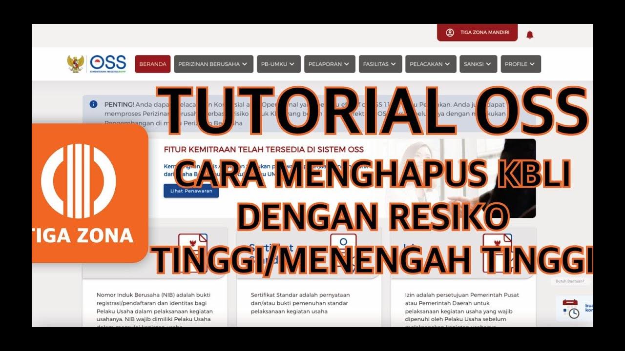 TUTORIAL OSS: Cara Menghapus KBLI Part 2 - Resiko Menengah Tinggi/Tinggi - YouTube
