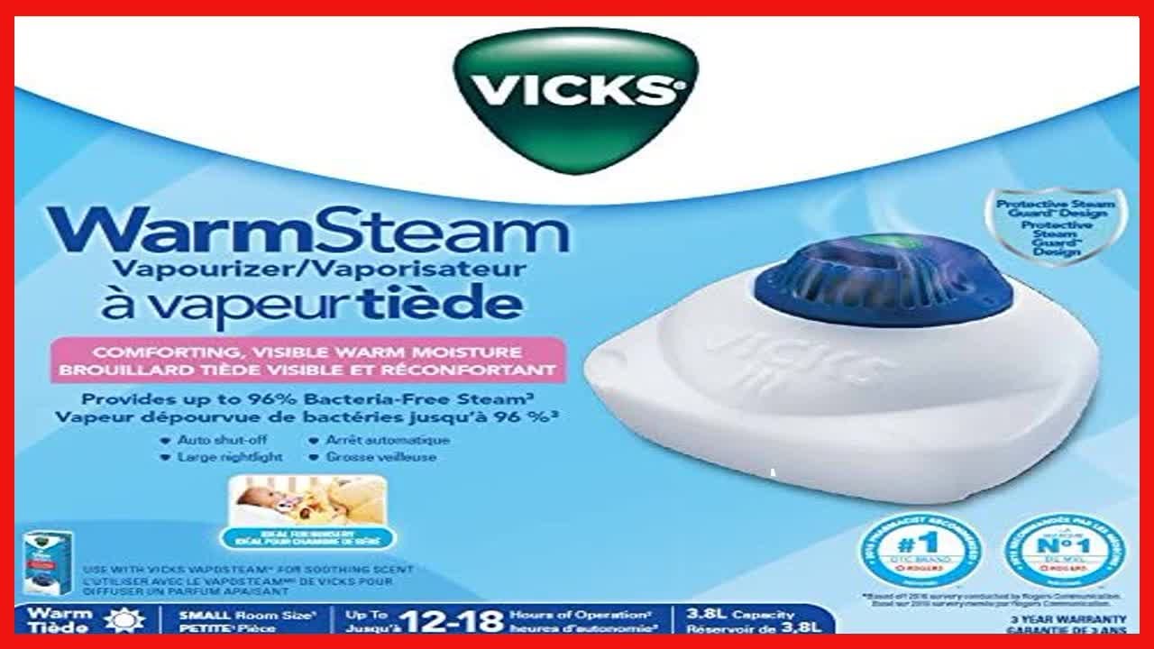Vicks Nursery 1 Gallon Vaporizer with Night-Light Warm Steam Vaporizer ...