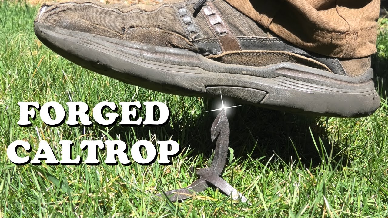 HAND FORGING a Medieval CALTROP - YouTube