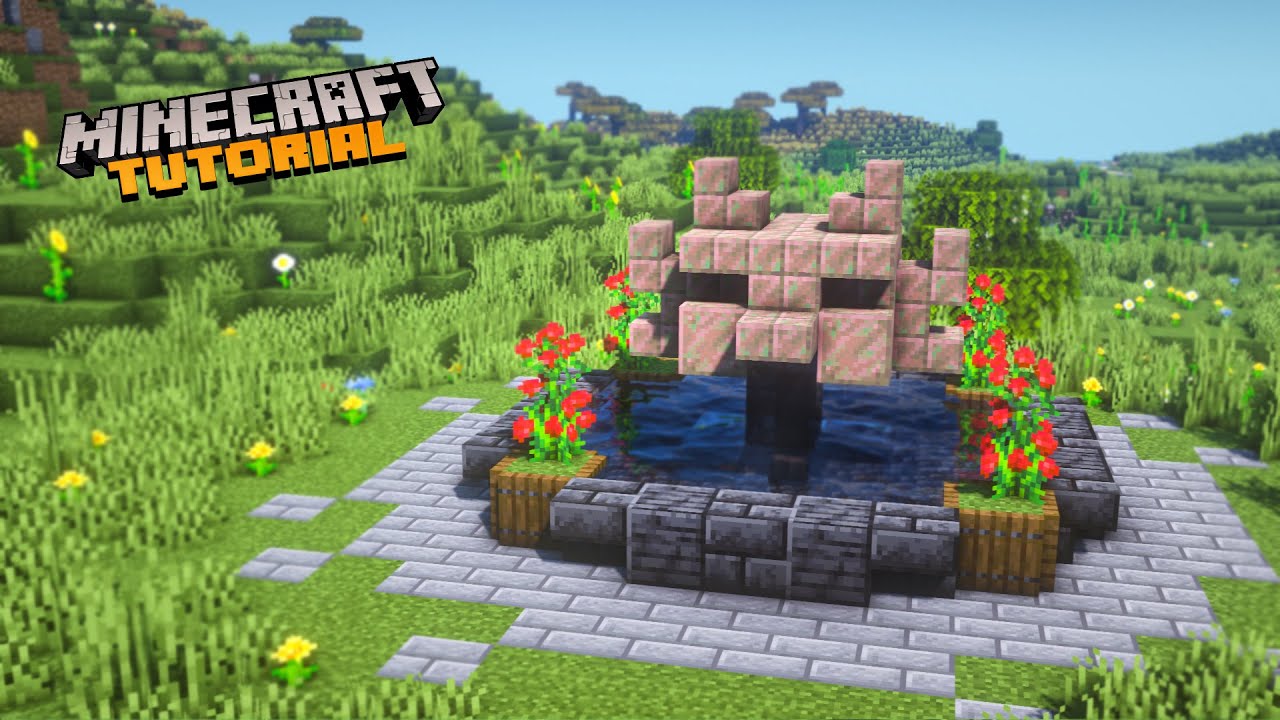 Minecraft: Jak zbudować Fontanne Axolotla | Poradnik - YouTube