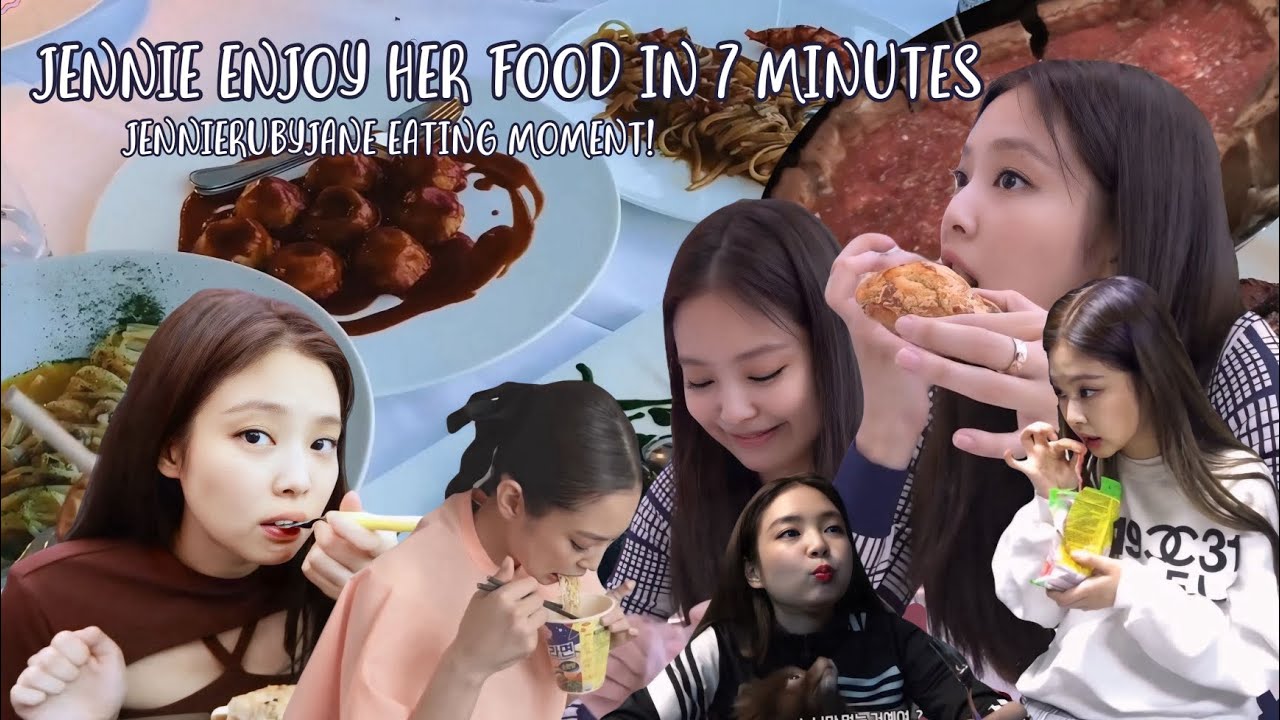 JENNIE ENJOY HER FOOD IN 7 MINUTES🥟🍦 || BLACKPINK Eating Moments! Part ...